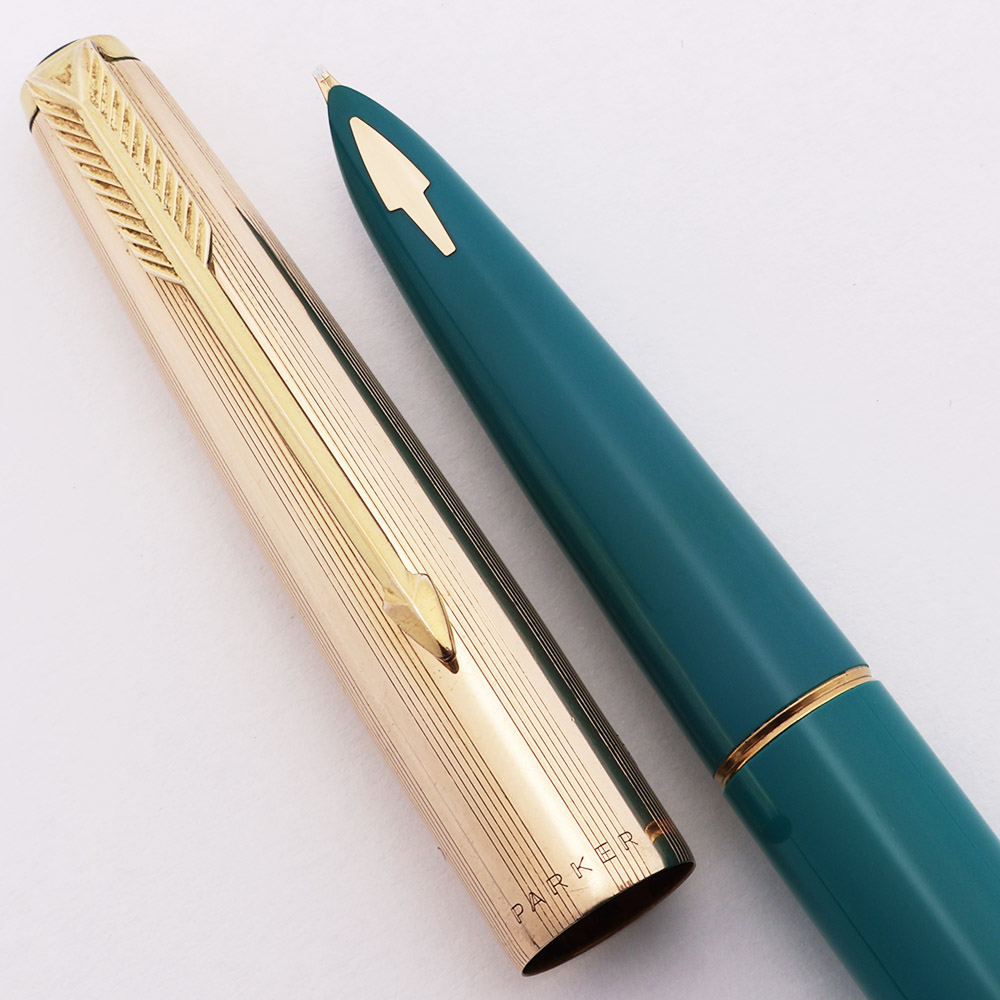 Parker 61 Fountain Pen (England) - Mk II, Vista Blue w Rolled Gold Cap ...