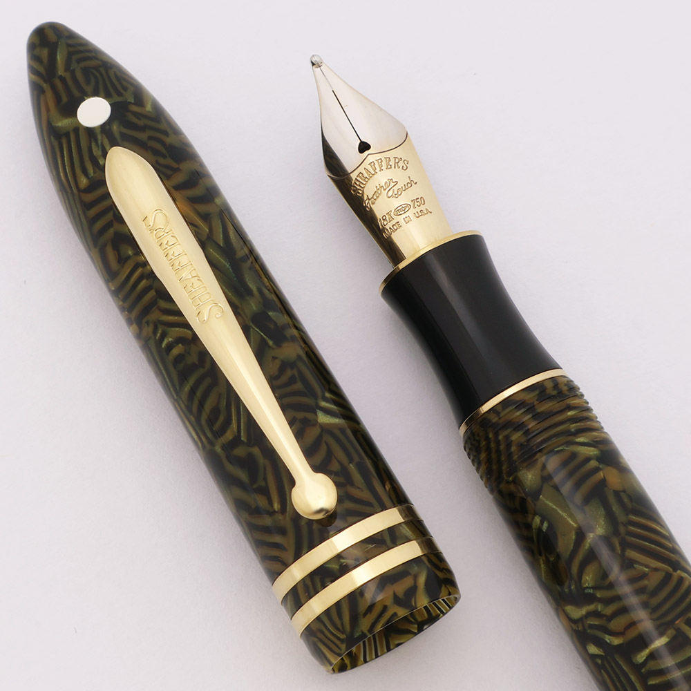 Sheaffer Levenger Balance II SE Fountain Pen (1997-99) - Tiger Eye, 18k ...