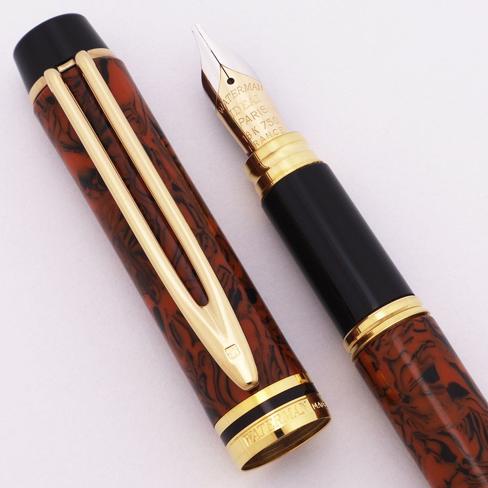 Waterman Rhapsody Le Man 200 Fountain Pen Set (1999) - Red Ripple, C/C ...